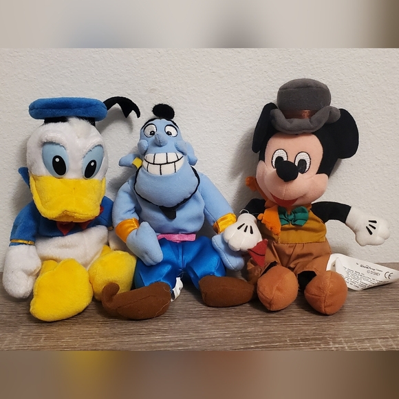 Disney | Toys | Vintage Disney Character Bean Bag Plush Toy Set Donald ...